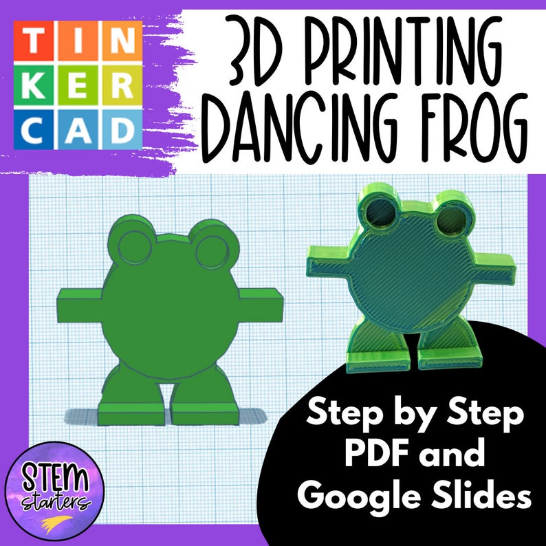 Learn to Create 3D Print Files With Tinkercad: Dancing Frog - Etsy