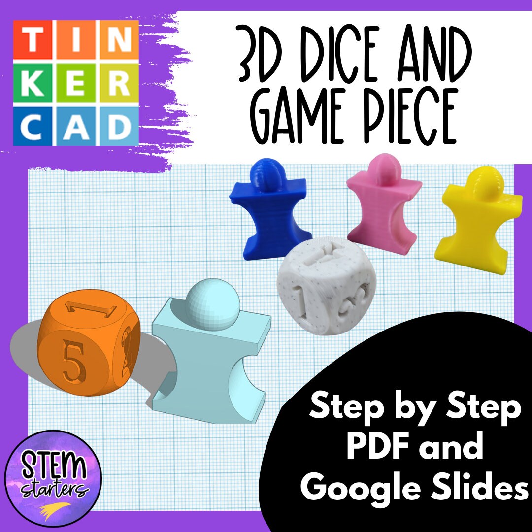 Learn to Create 3D Print Files With Tinkercad: Mini Bundle 9 - Dice and ...