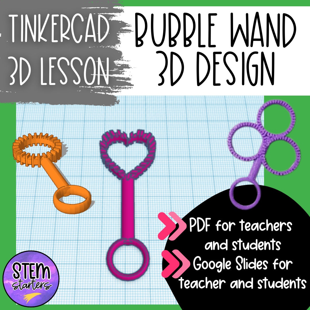 3D Bubble Wand || Learn to 3D Print With Tinkercad || Step by Step ...