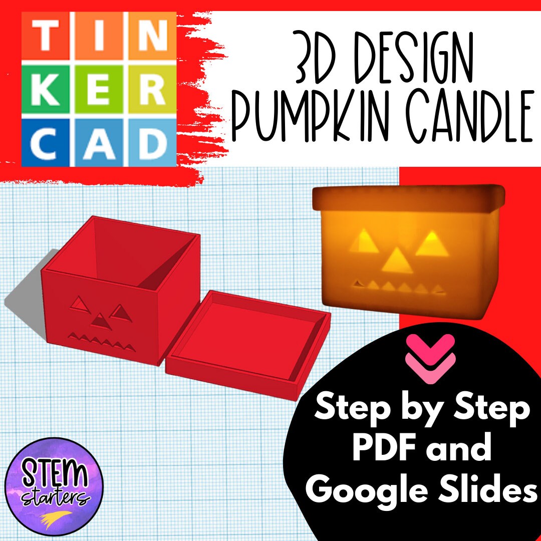 Learn to Create 3D Print Files With Tinkercad: Pumpkin Box Votive ...