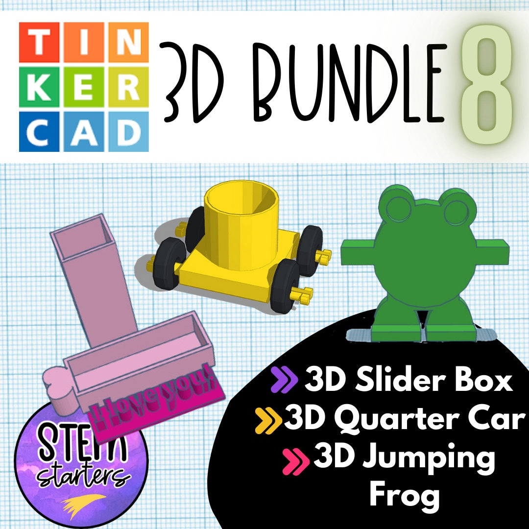 Learn to Create 3D Print Files With Tinkercad: Mini Bundle 8 - Dancing ...