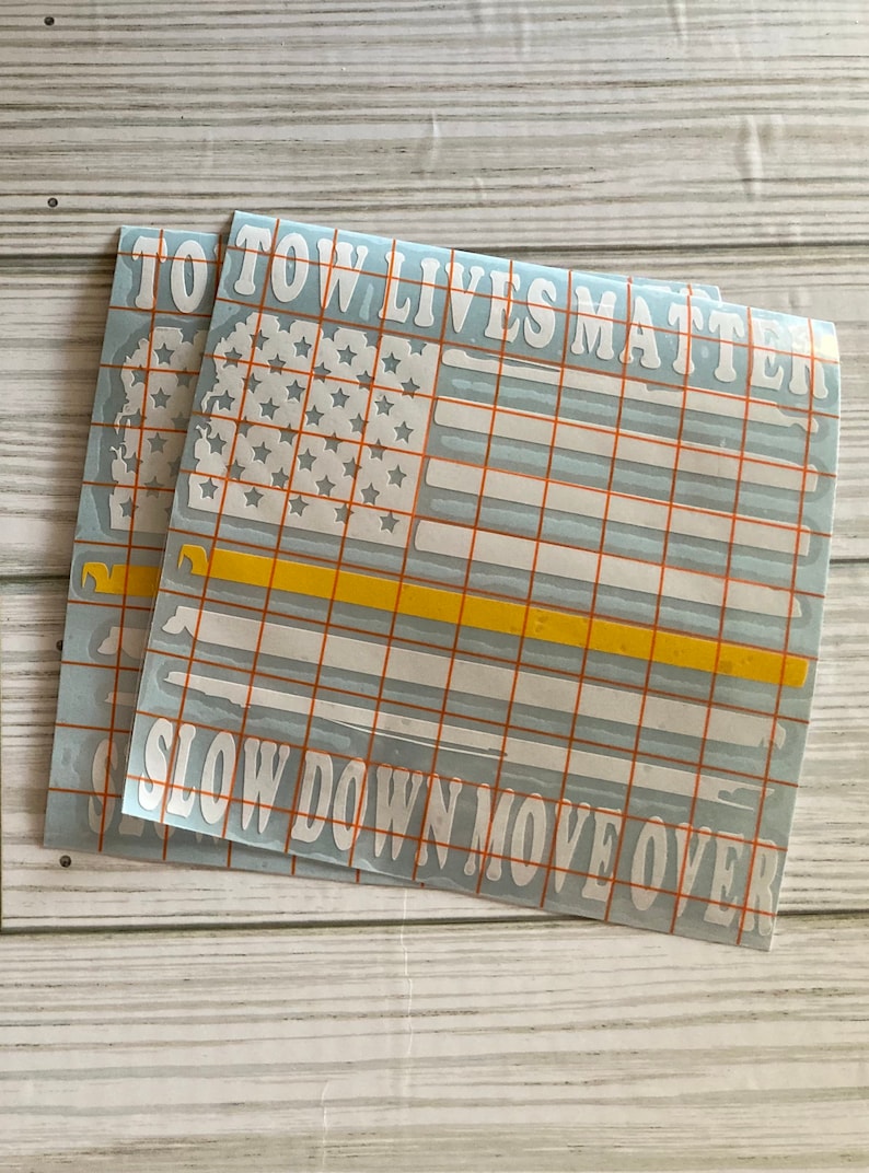 Tow Lives Matter Vinyl Decal/slow Down/move Over/yellow Line/ Car Decal ...