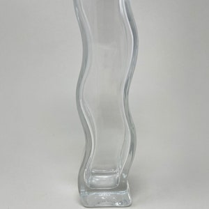 Vintage Clear Glass Curve Wave Vase Italy Squiggle Wave Bottle - Etsy ...