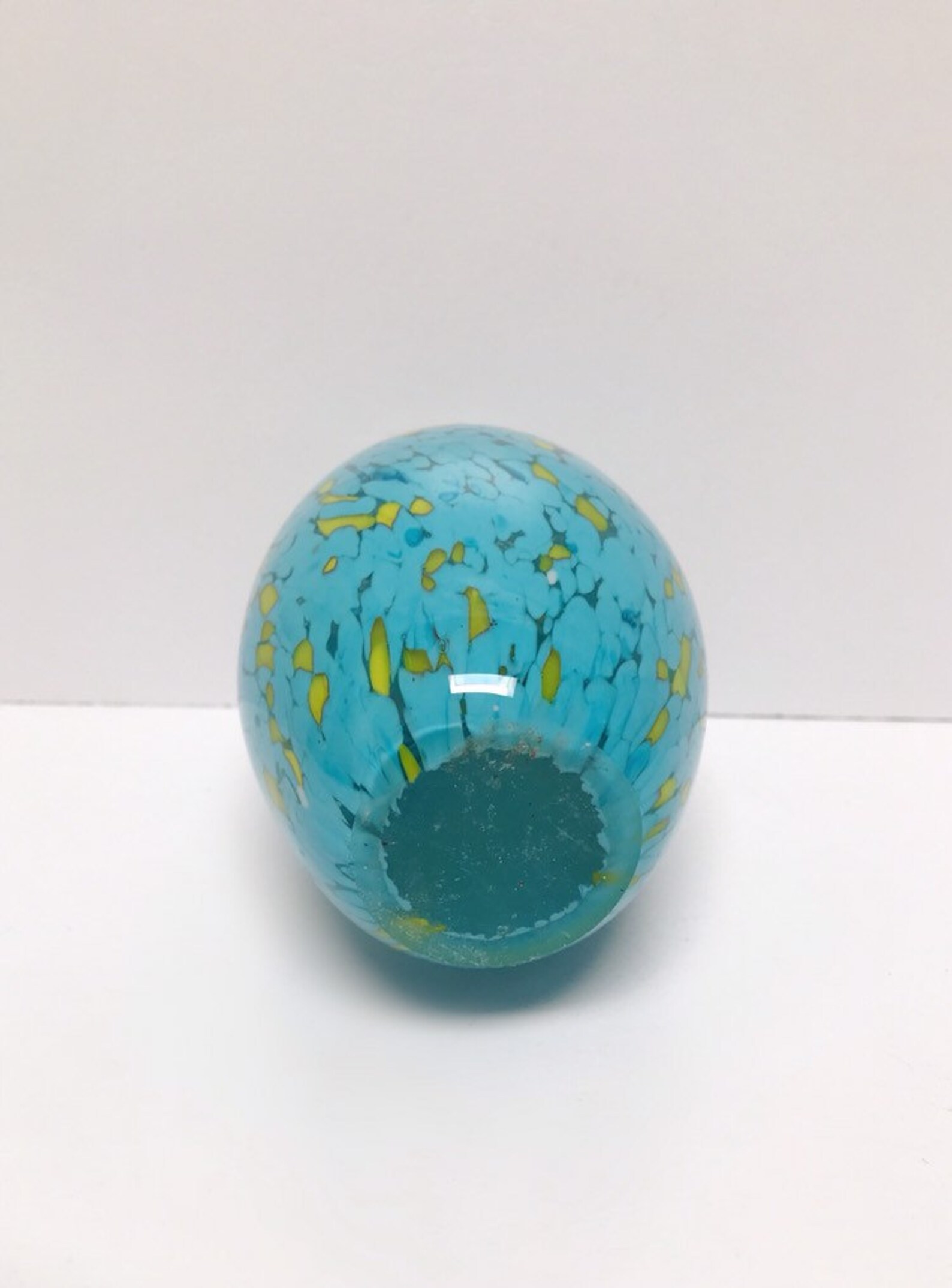 Vintage Hand Blown Splatter Glass Egg Shaped Paperweight - Etsy