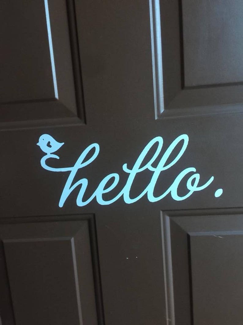 Hello. Door Decal - Etsy