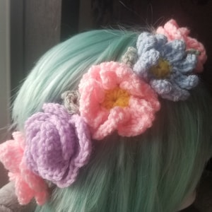 Crochet Flower Crown - Etsy