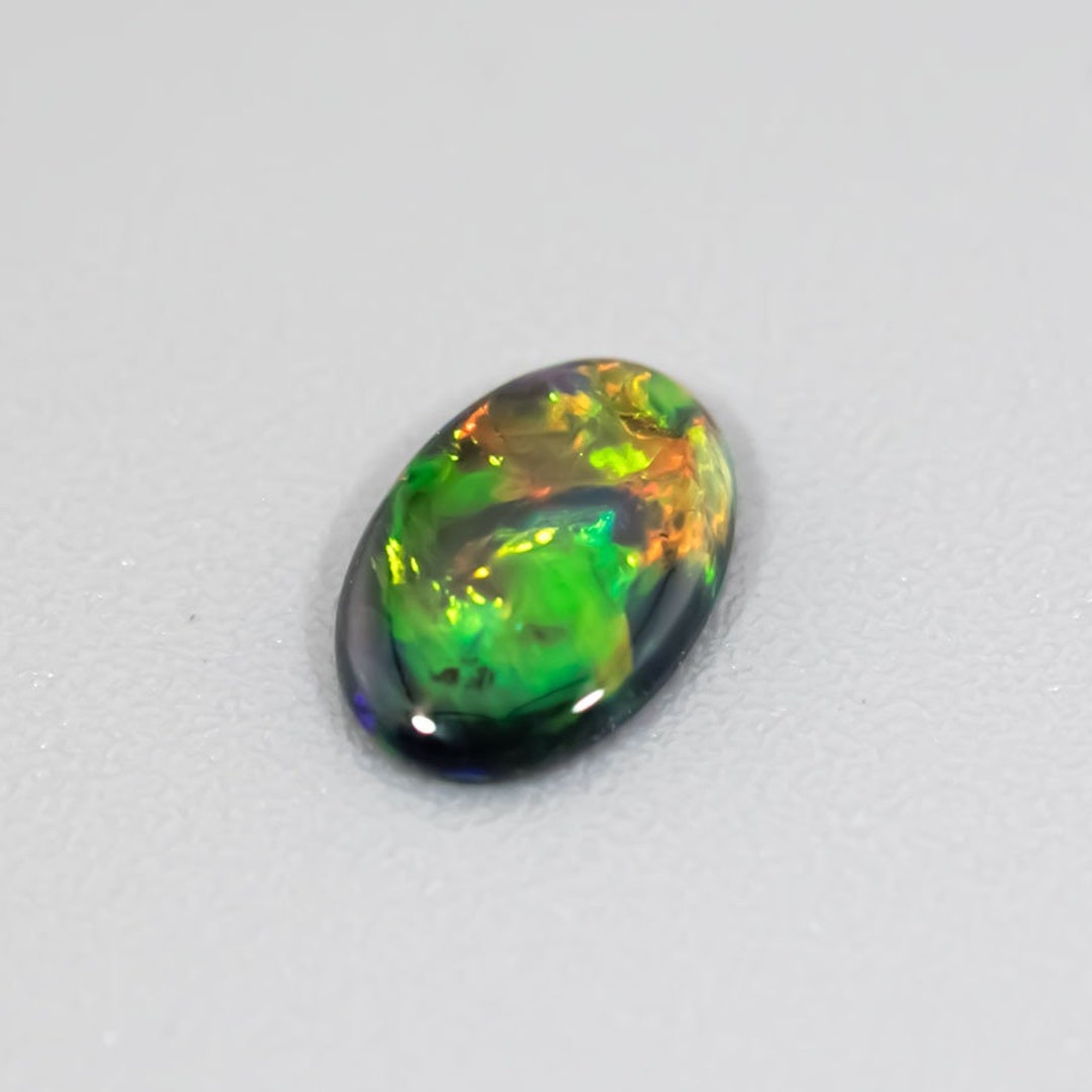 Oval Natural Australian Black Opal Loose Gemstone 0.23ct Unmounted ...