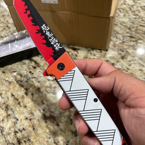 9 Spring Assisted Anime Theme Pocket Knife EDC Demon Dragon Sharp ...