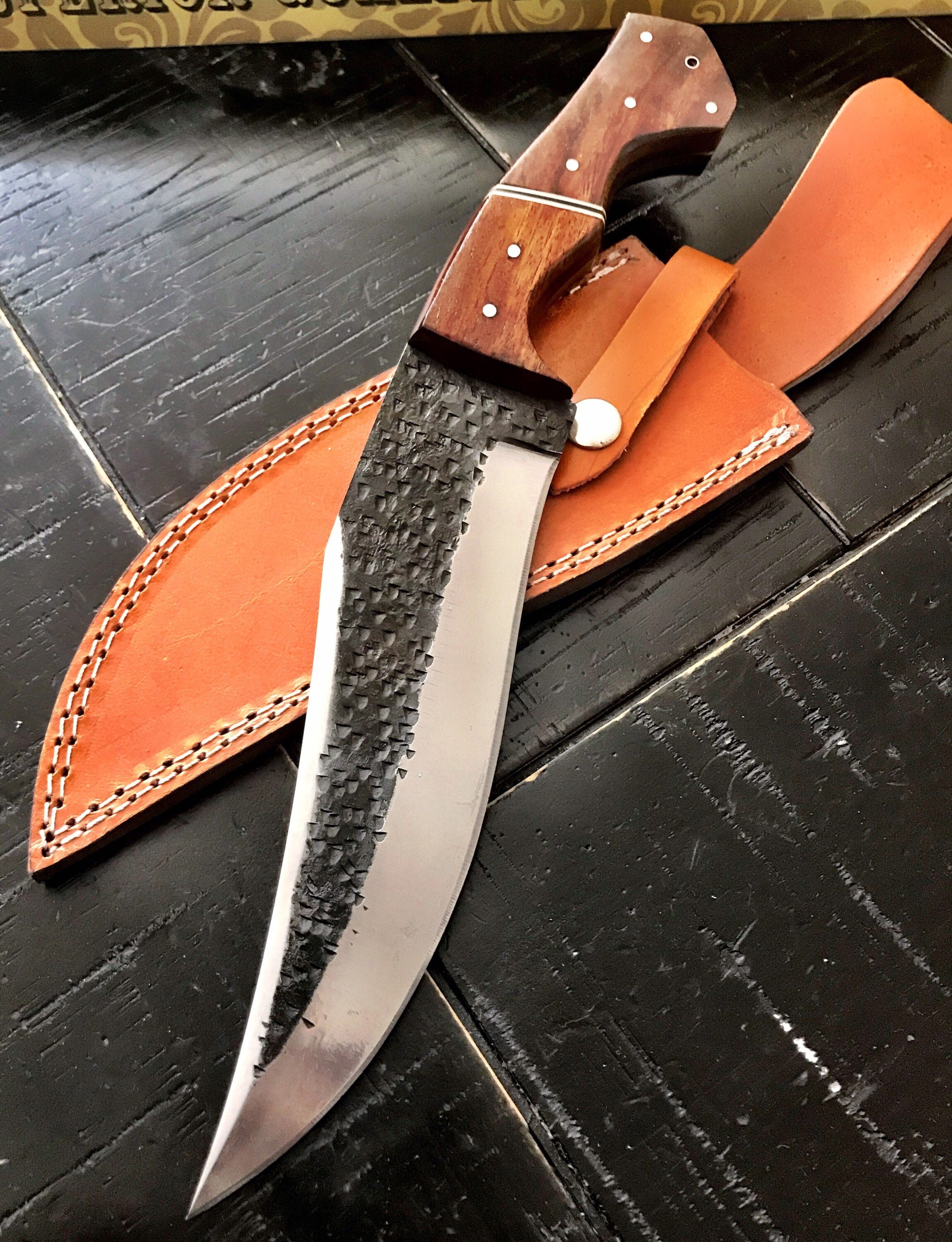 12.5 Handmade Bowie Carbon Steel Knife Custom Knife Hunting | Etsy