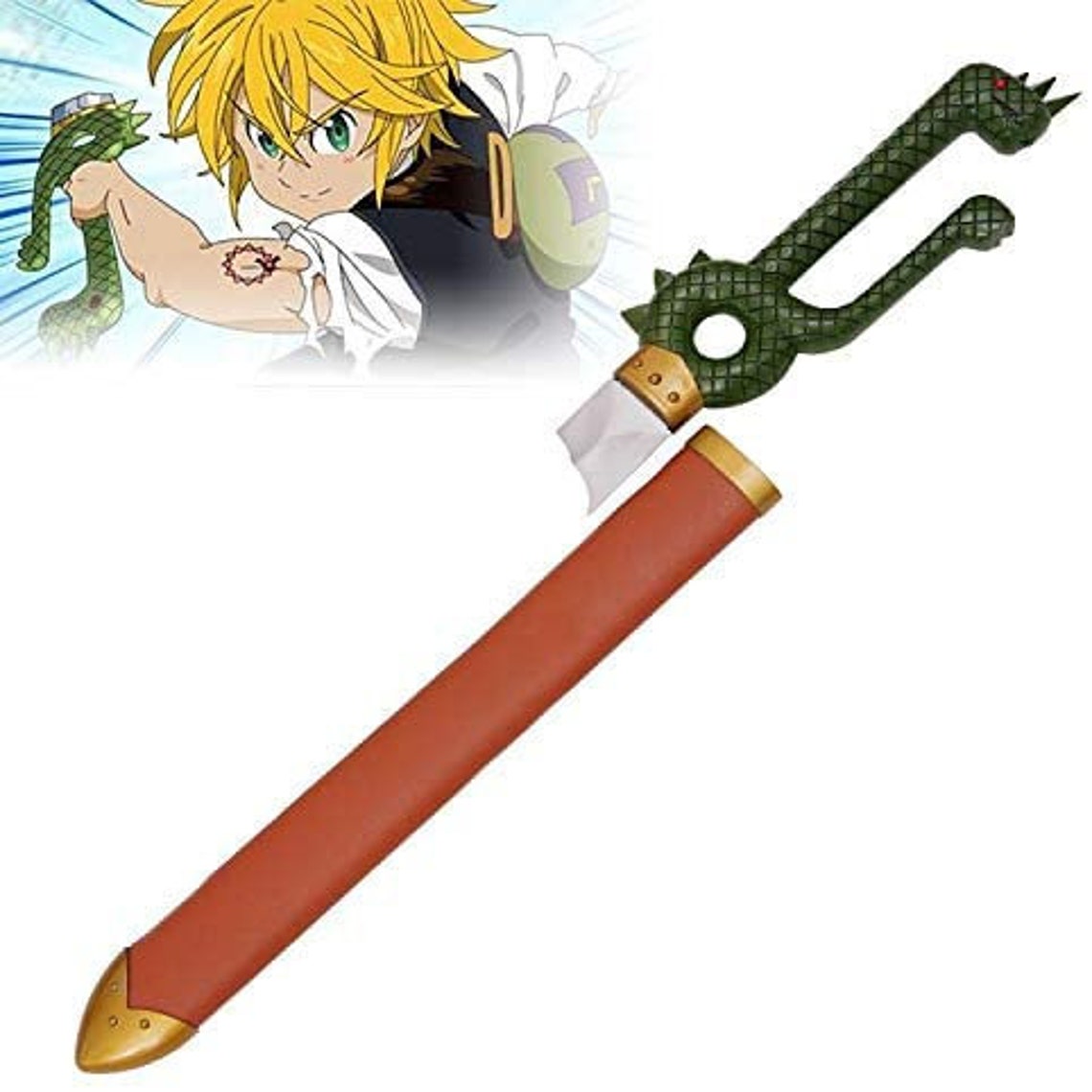 28.75" Seven Deadly Sins - Meliodas' Dragon Handle Broken Sword - Etsy