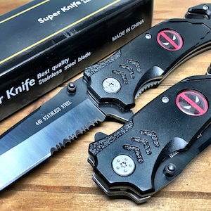 Deadpool Tactical Pocket Knife With Cutter Custom Sword - Etsy