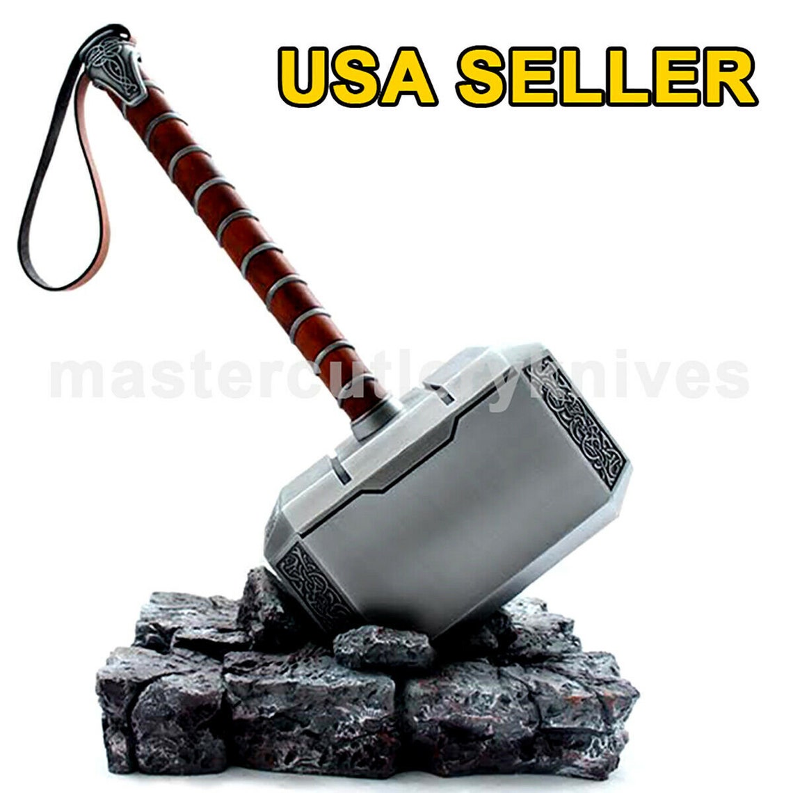 Thor Hammer Mjolnir Resin Fiber Glass Base Cosplay Comic Avengers -base ...