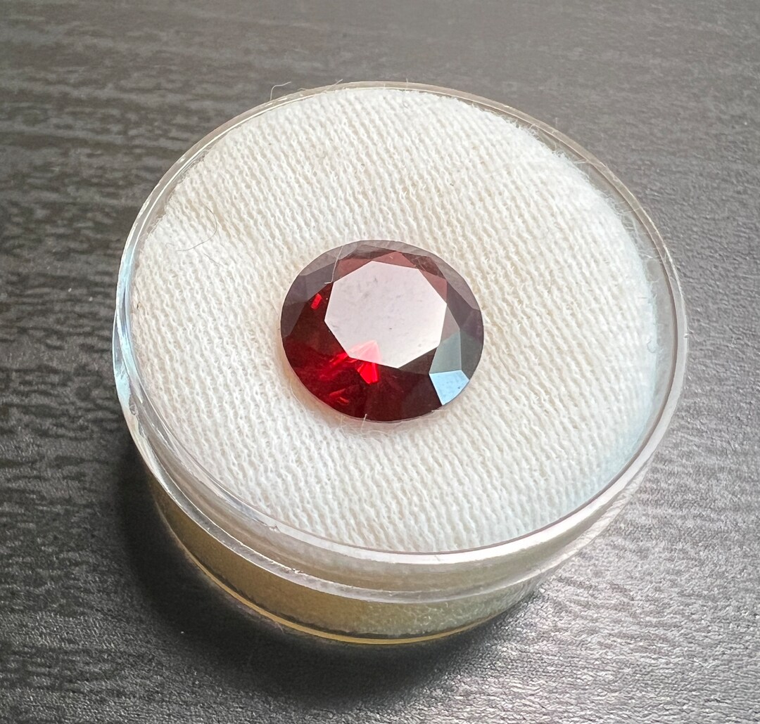 Vintage 10mm Synthetic Red Ruby Stone Rich Red Ruby - Etsy UK