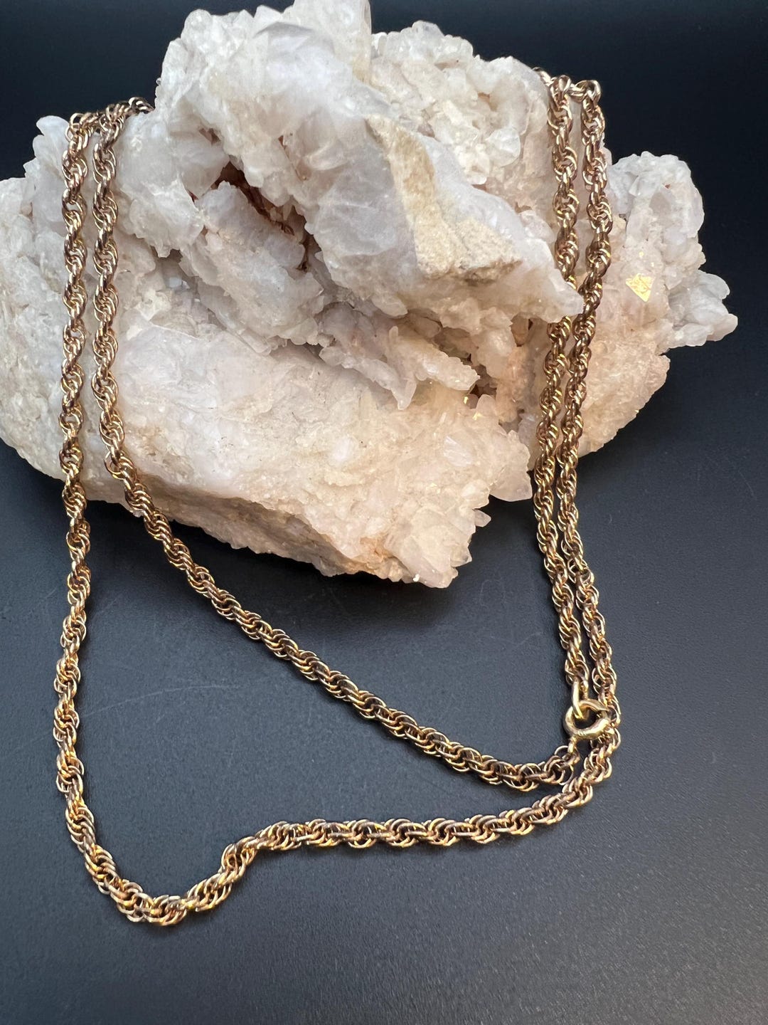 Vintage Unisex Yellow Gold Filled Loose Rope Chain 25 Gold Chain - Etsy