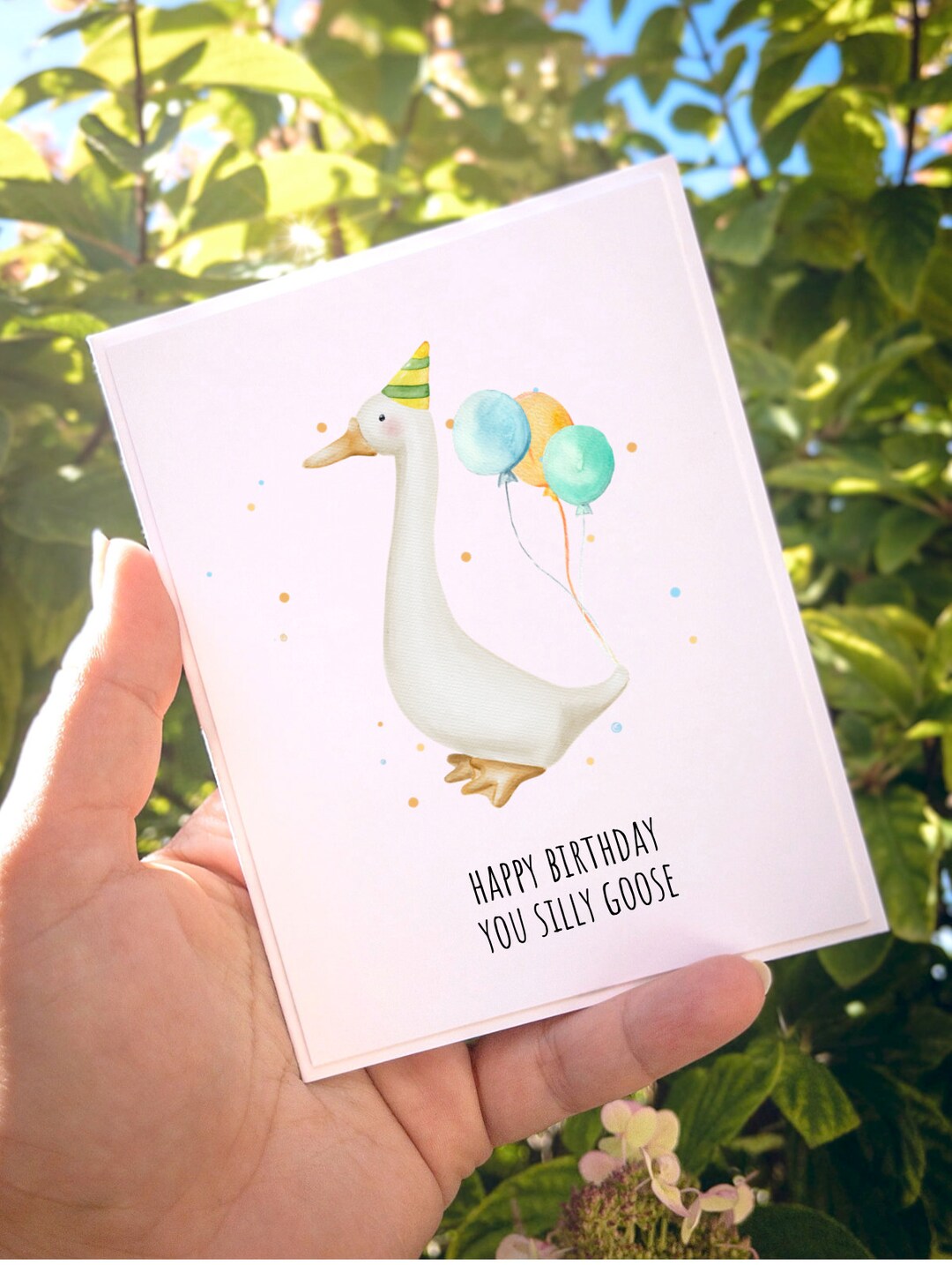 Funny Birthday Card You Silly Goose Silly Birthday Card Nature Lover ...