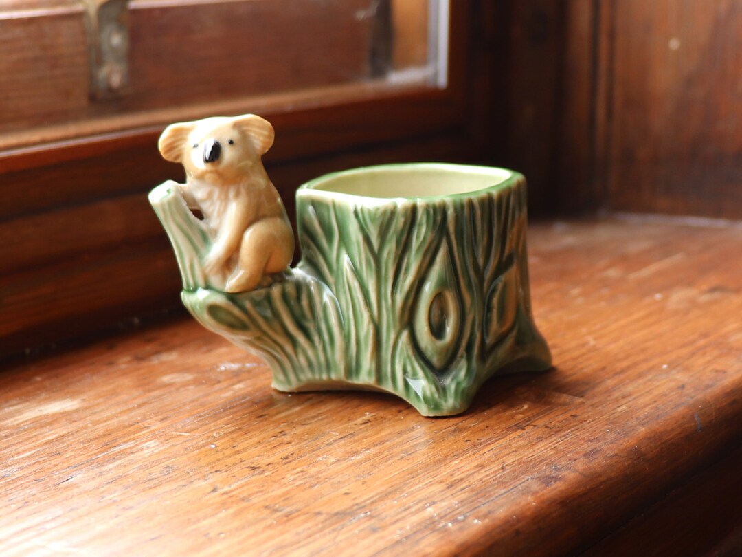 Vintage Wade Porcelain Posy Vase/trinket Pot - Koala Bear Detail - Etsy
