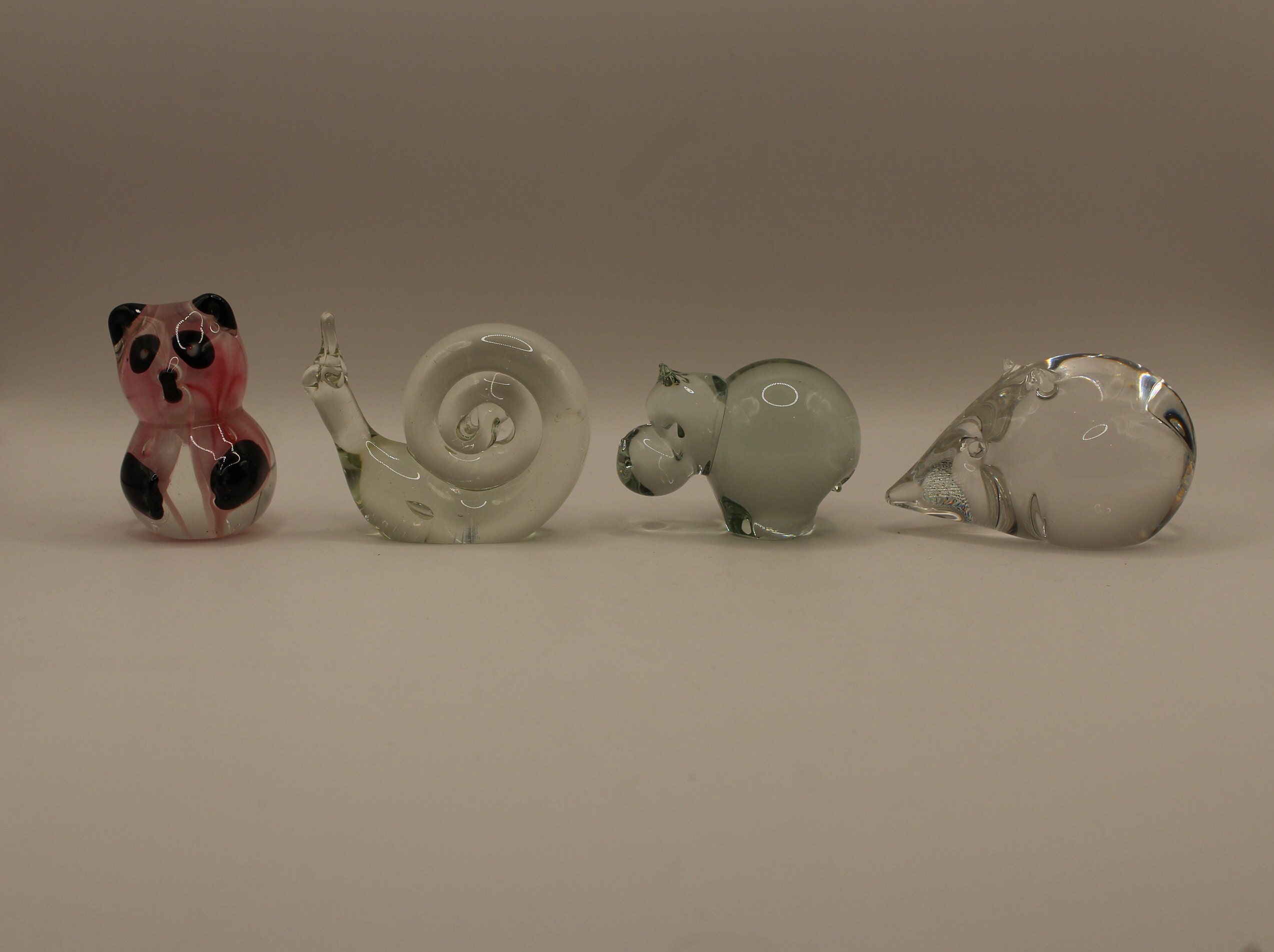 Various Hand Made Glass Animal Figures - Small Paper Weights - Etsy