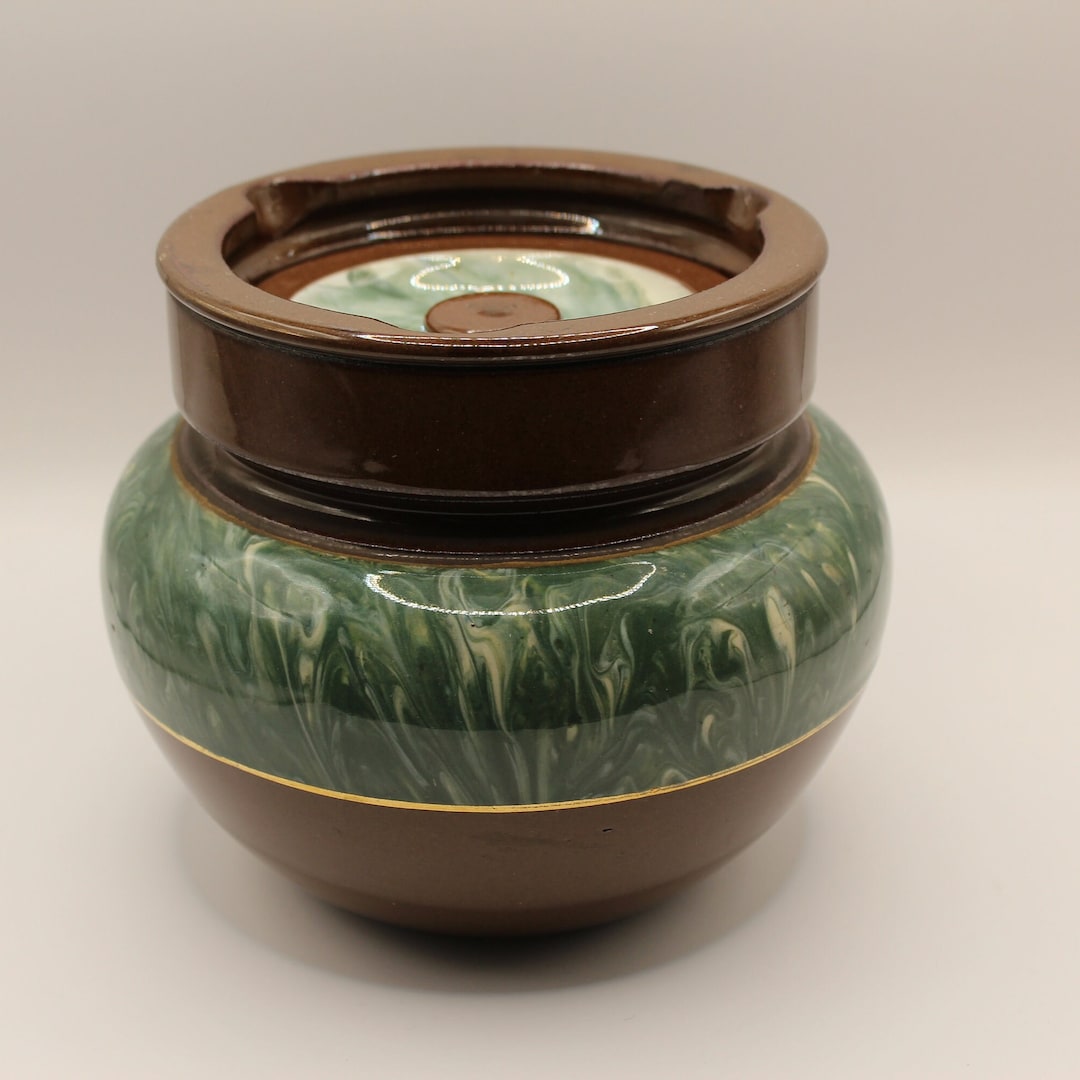Vintage Ceramic Tobacco Jar With Lid - Etsy