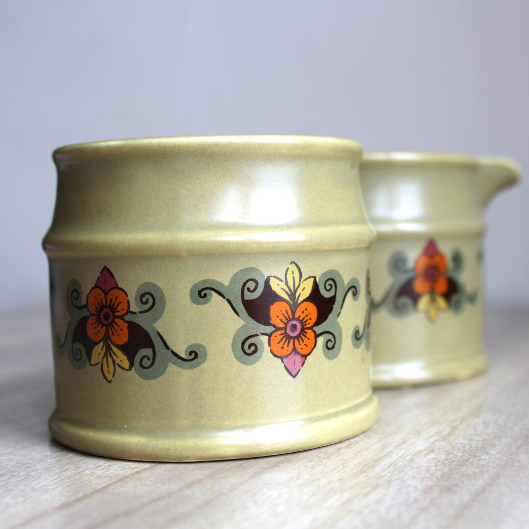 Vintage Sadler Pottery, England Milk and Sugar Bowl Set - Etsy