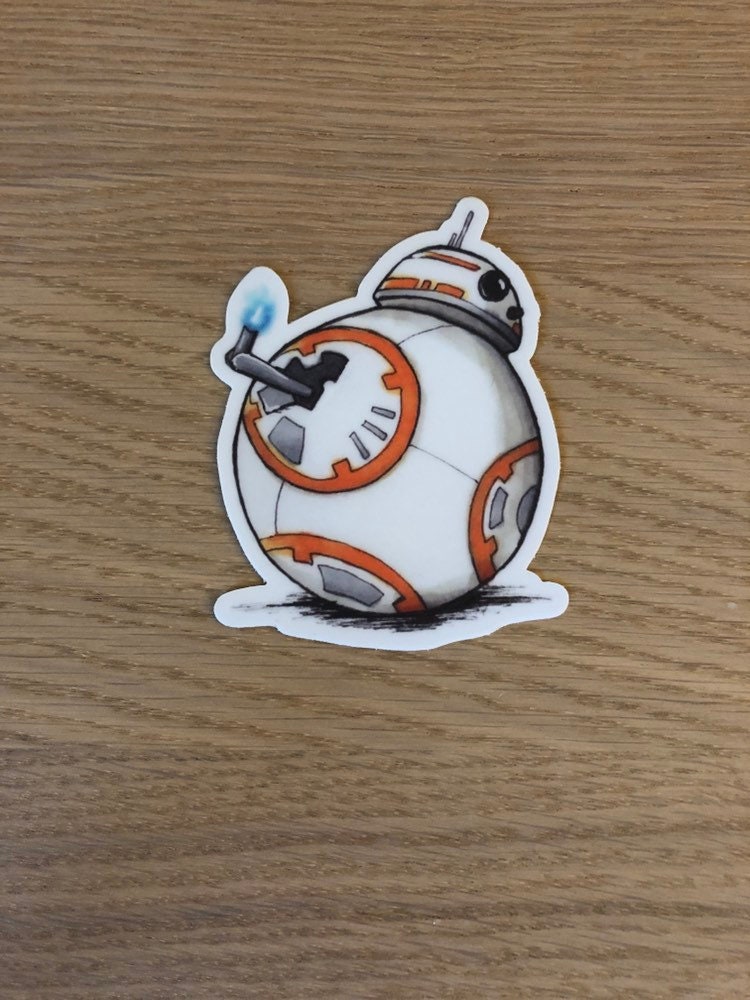 BB-8 Sticker Weatherproof Vinyl Decal Thumbs up BB-8 - Etsy
