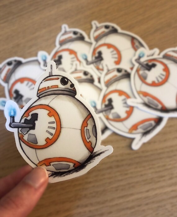 BB-8 Sticker Weatherproof Vinyl Decal Thumbs up BB-8 - Etsy