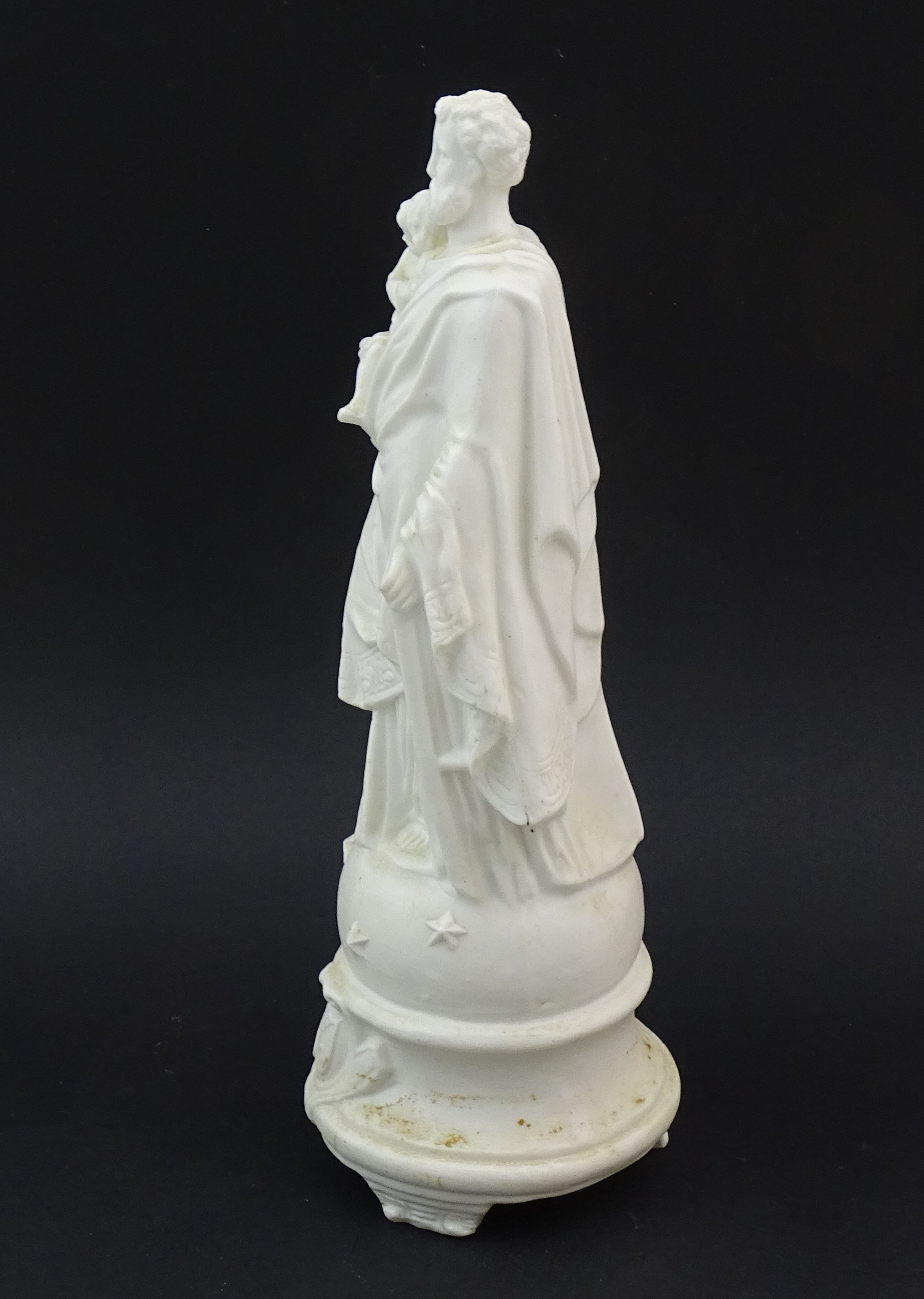 Antique French Bisque White Porcelain China Saint Joseph and Child ...