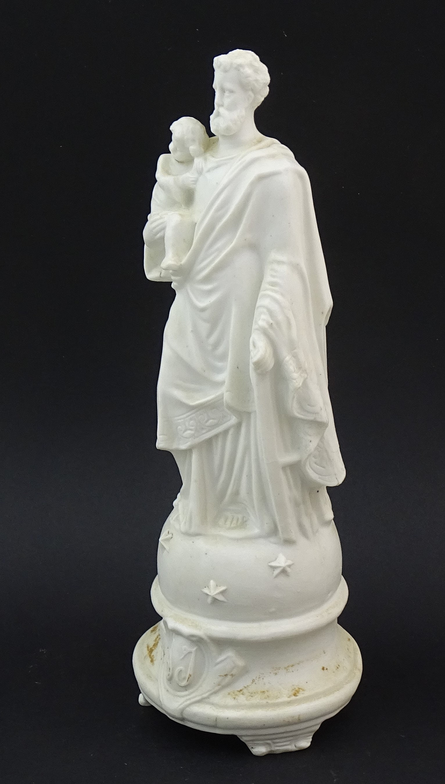 Antique French Bisque White Porcelain China Saint Joseph and Child ...