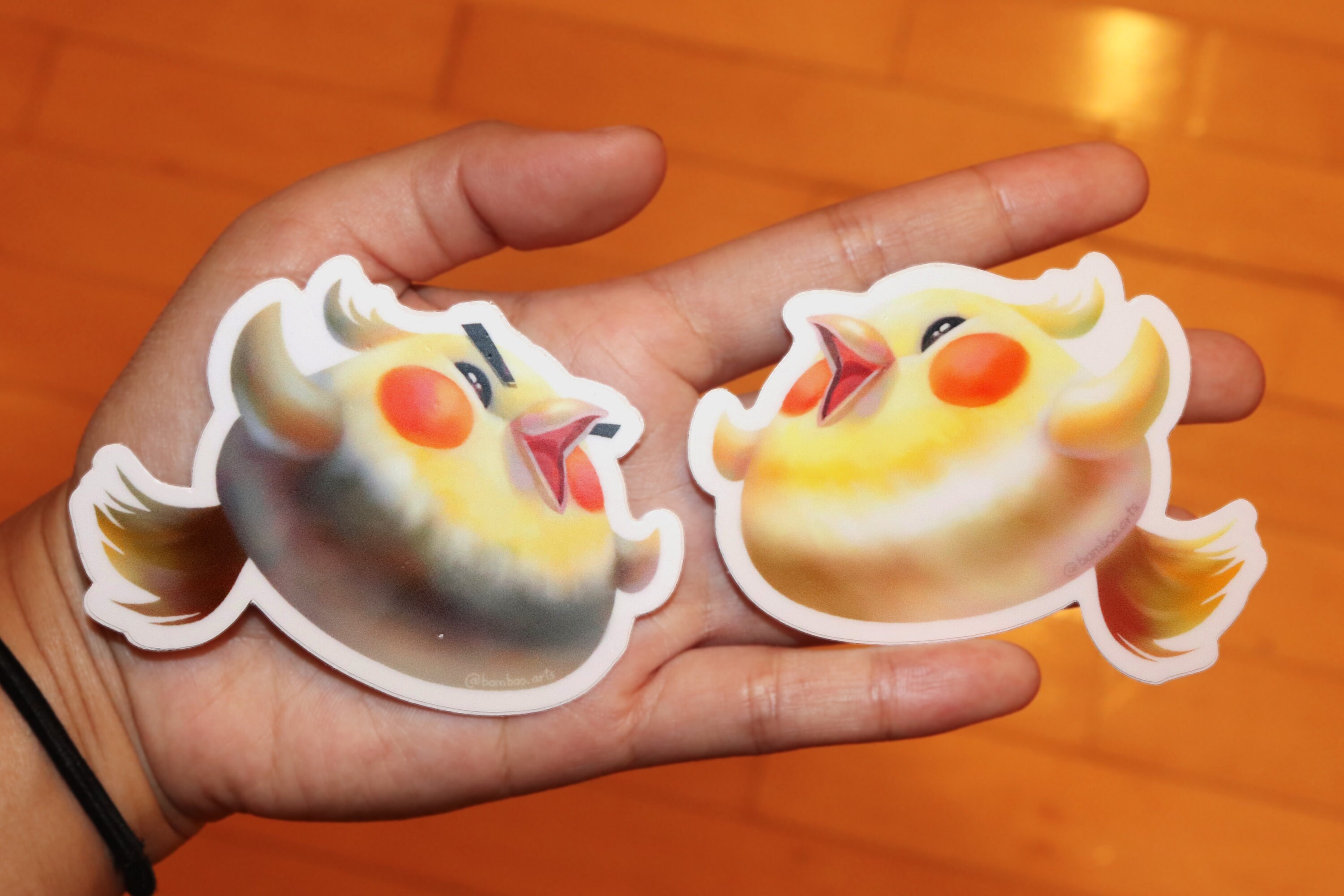 Cockatiel Chubby Birds Vinyl Stickers // 2 Variations // | Etsy