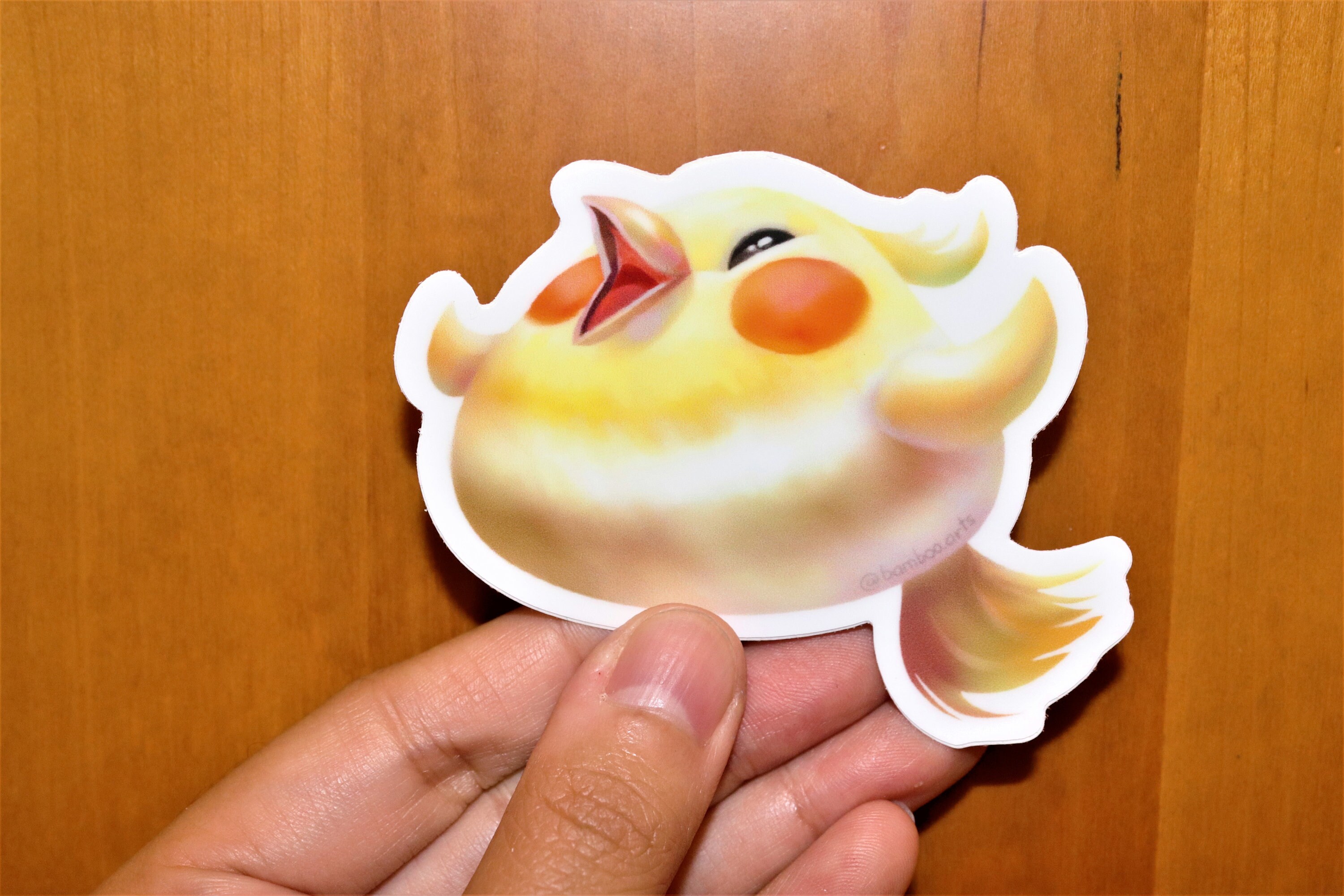 Cockatiel Chubby Birds Vinyl Stickers // 2 Variations // Water, UV ...