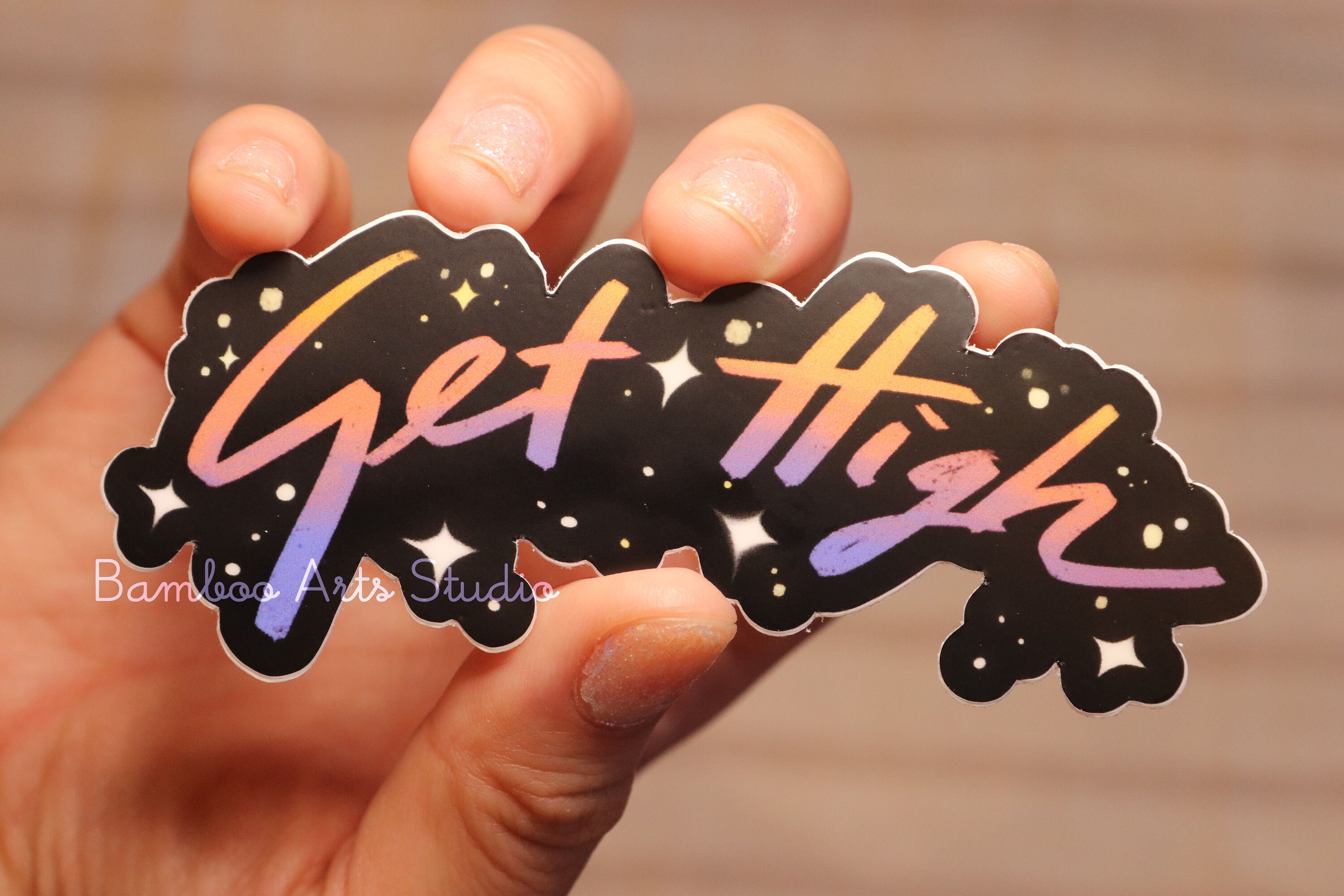 Get High Vinyl Sticker // Water-resistant Sticker for Your - Etsy