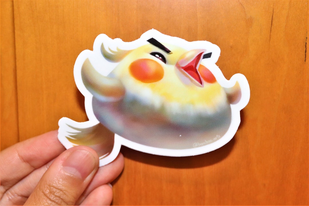Cockatiel Chubby Birds Vinyl Stickers // 2 Variations // Water, UV ...