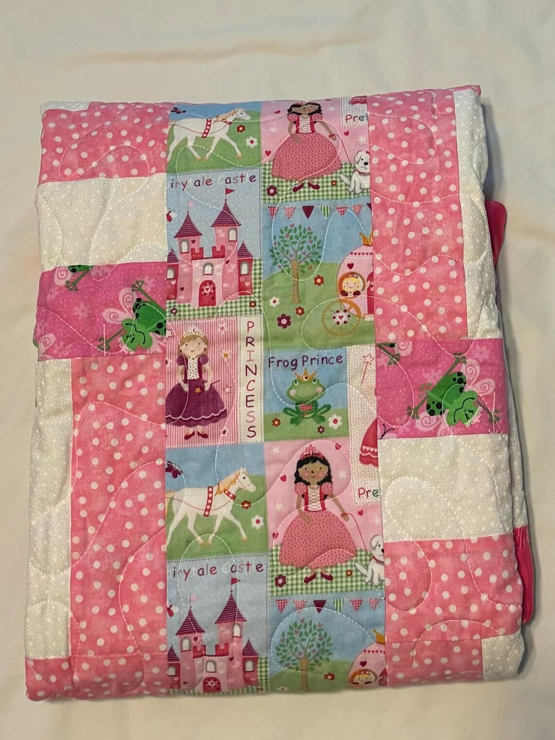 Princess Baby Quilt With Satin Binding - Etsy