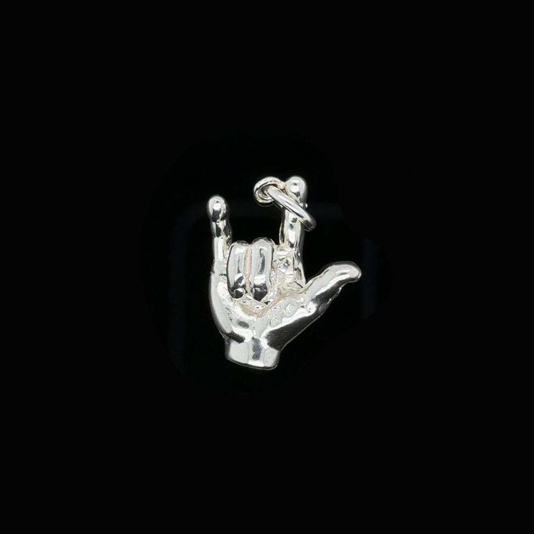 ASL Charm - 'I Love You', Silver - Etsy