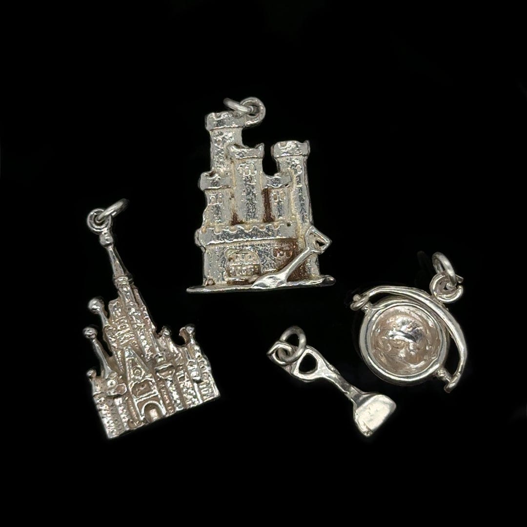 Sandcastle Themed Charms, Silver Beach Day Fun Charms - Handmade - Etsy