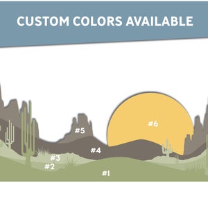 Desert Wall Decal / Southwest Wall Mural / Mountain Wall Mural ...