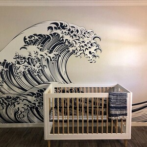 Wave Wall Mural / Wave Wall Decal / Nursery Wall Decor / Kids Wall Art ...