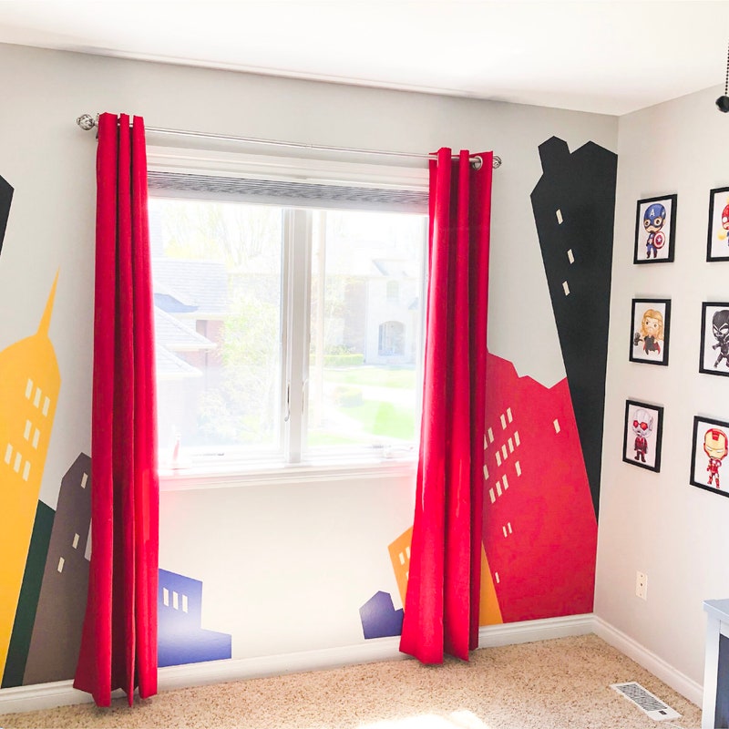 Superhero Wall Decal - Etsy