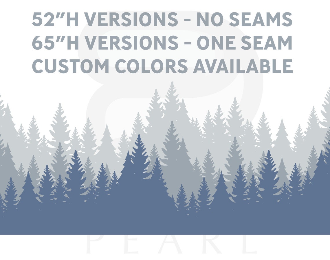 Forest Wall Decal / Forest Mural / Woodland Mural / Woodland - Etsy