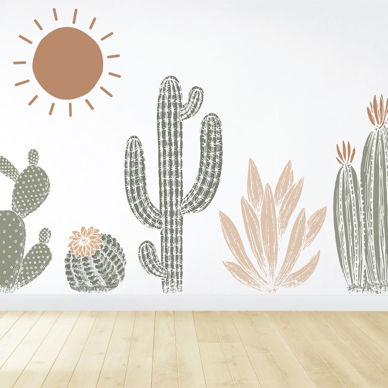 Cactus Wall Decal - Etsy