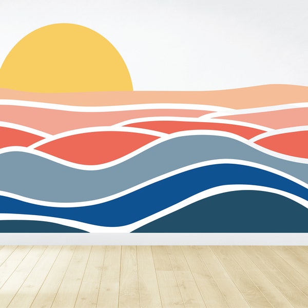 Waves Wall Decal - Etsy