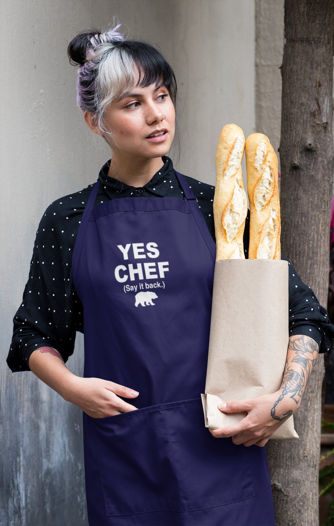 Yes Chef (say It Back) Apron, Merch Fun Gifts, Funny Aprons, TV Show Apron Full-length Apron ...