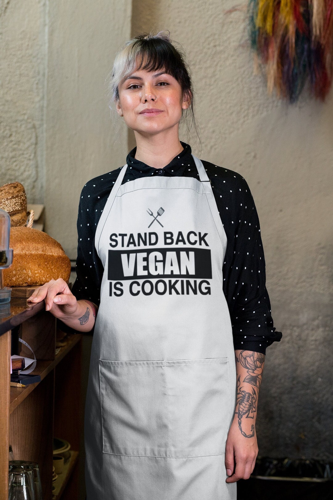 Stand Back, Vegan Chef Apron With Pockets, Funny Saying, Grill Tool ...