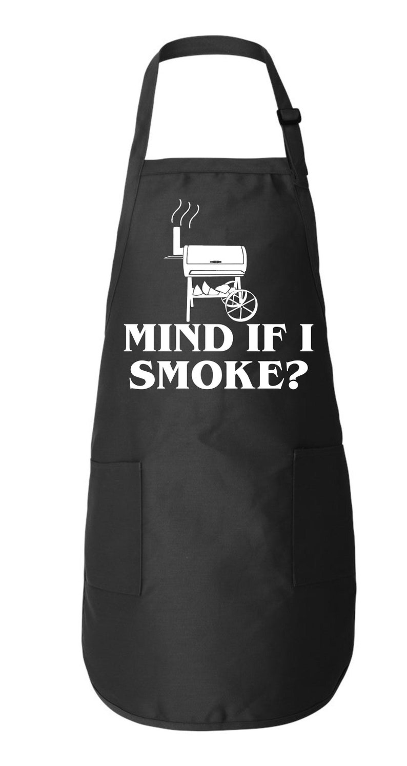 Mind If I Smoke Dad Joke Funny Fathers Day Bbq T Apron Etsy