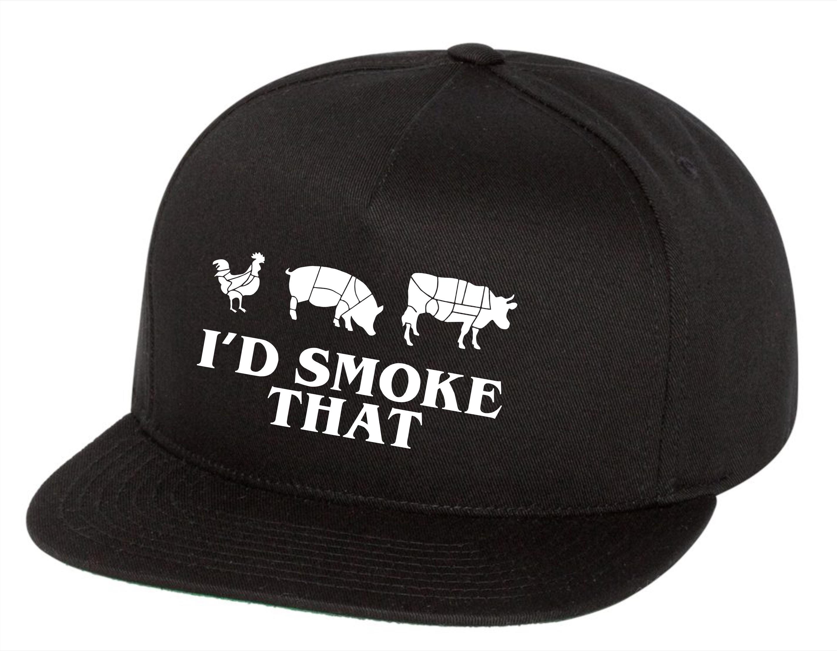 I’d Smoke That Snapback Hat | Funny BBQ Gift for Men | Smoker & Grill ...