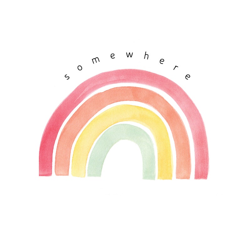 Somewhere Over the Rainbow Print Rainbow Artwork Printable - Etsy