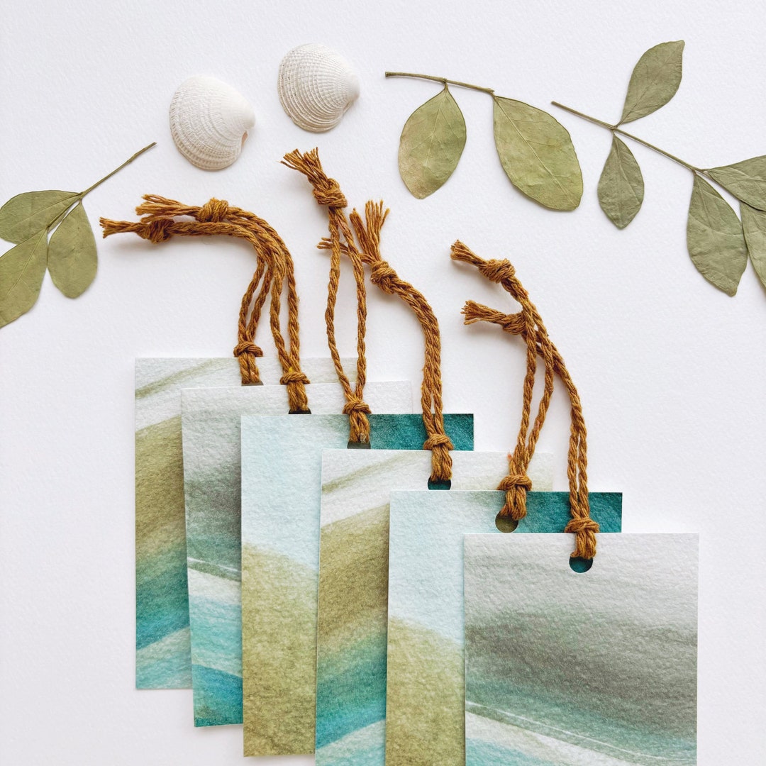 Handmade Gift Tags Summer, Ocean Theme Gift Tags, Watercolor Gift Tags ...