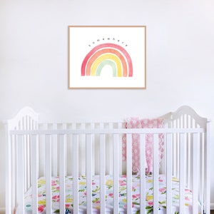 Somewhere Over the Rainbow Print, Rainbow Artwork, Printable Rainbow ...