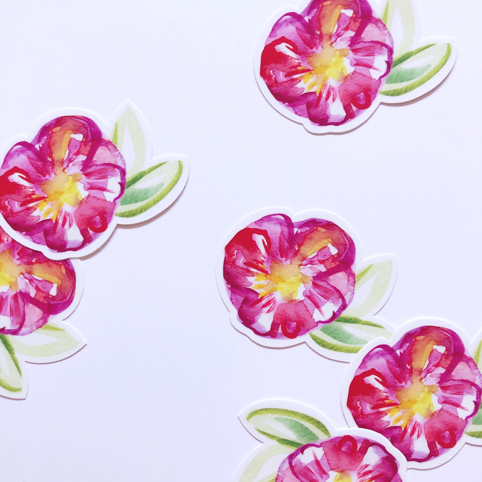 Vinyl Flower Stickers Pink Flower Stickers for Hydroflask - Etsy