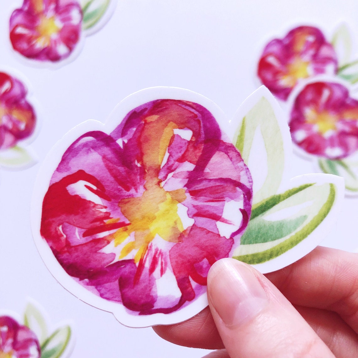 Vinyl Flower Stickers Pink Flower Stickers for Hydroflask - Etsy