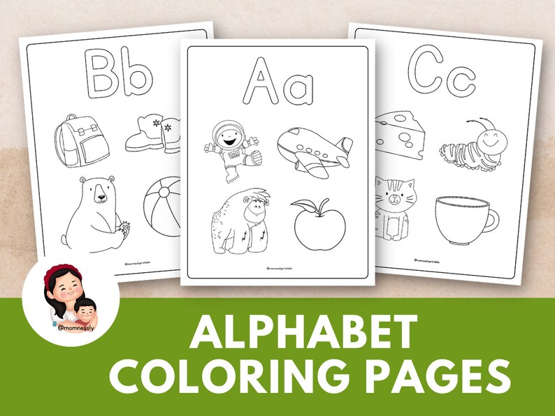 Alphabet Coloring Pages for Kids Letters Coloring Book Preschool ...